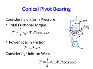 Pivot and Collar Friction - theory of machines | PPTX