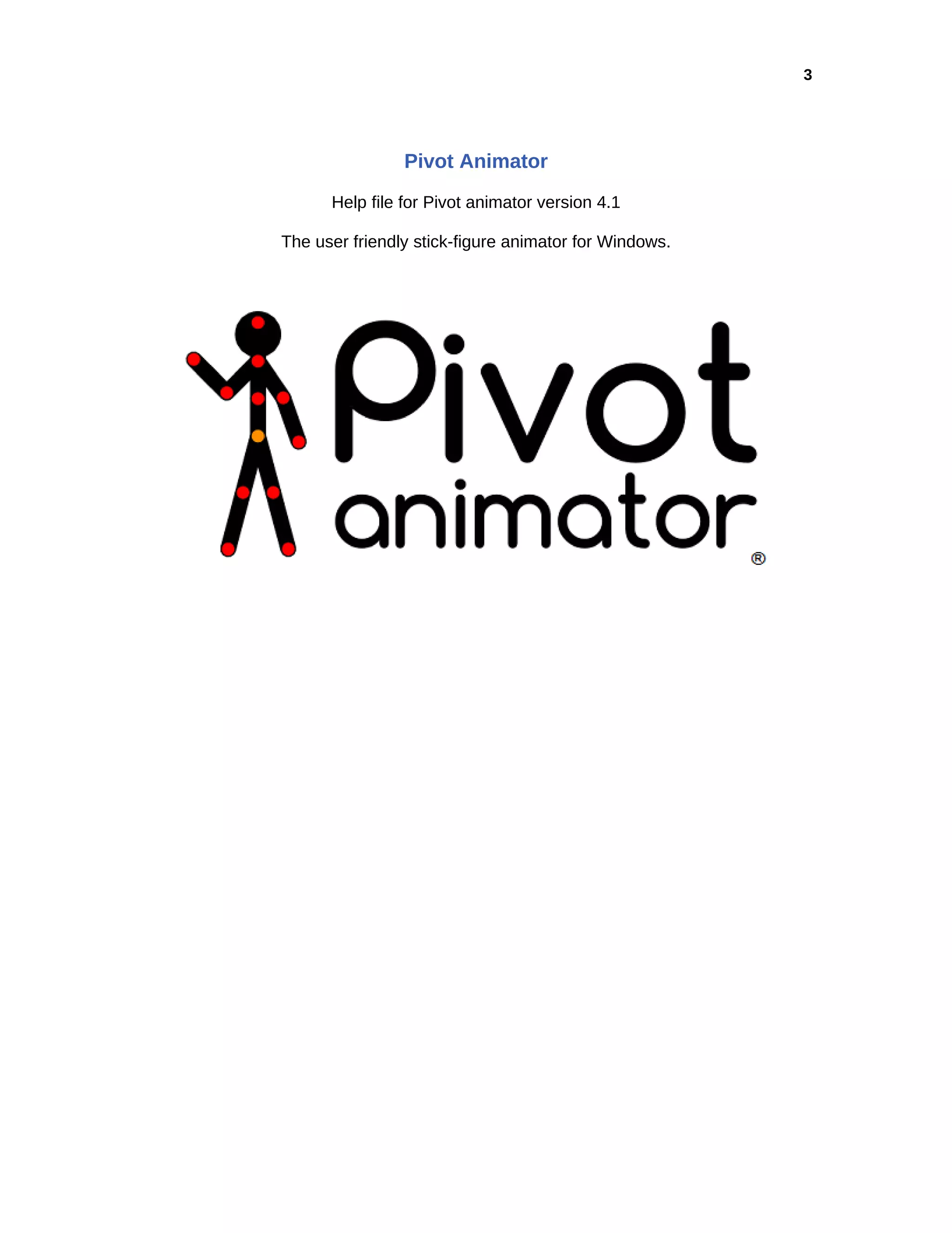 PIVOT ANIMATOR - USER GUIDE - VIDEO EDITING AND MAKING SOFTWARE | PDF