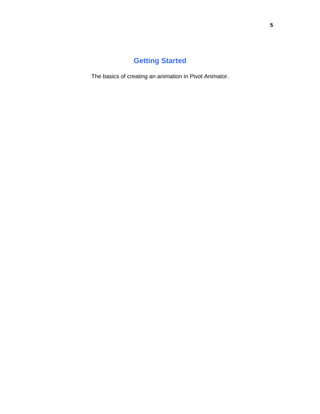 PIVOT ANIMATOR - USER GUIDE - VIDEO EDITING AND MAKING SOFTWARE | PDF