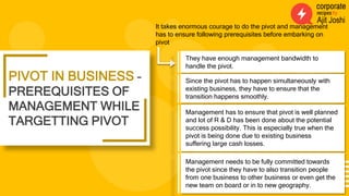 Pivot in business - Insights while changing the business model. | PPTX