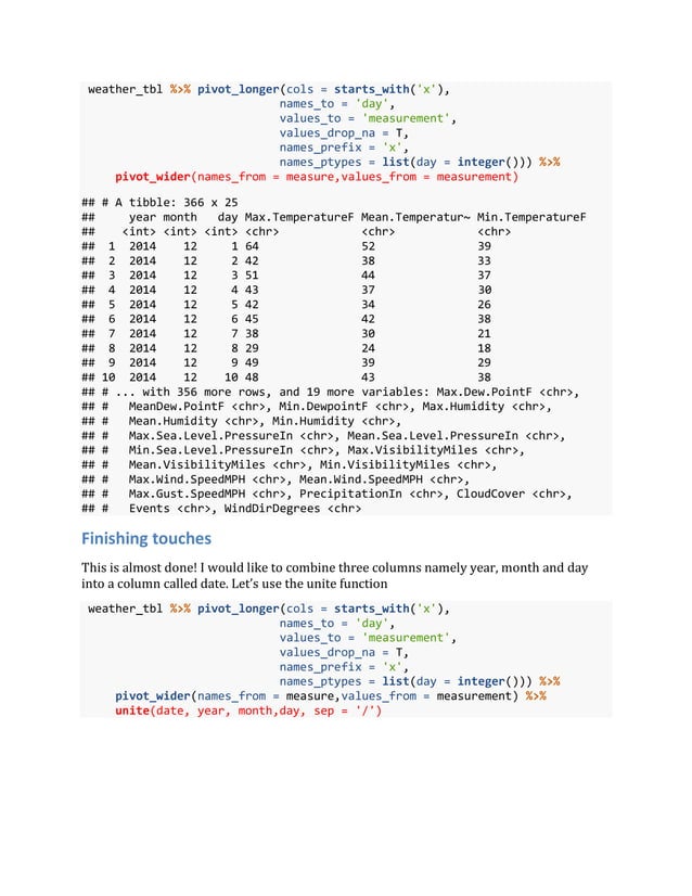Wrangling data the tidy way with the tidyverse | PDF