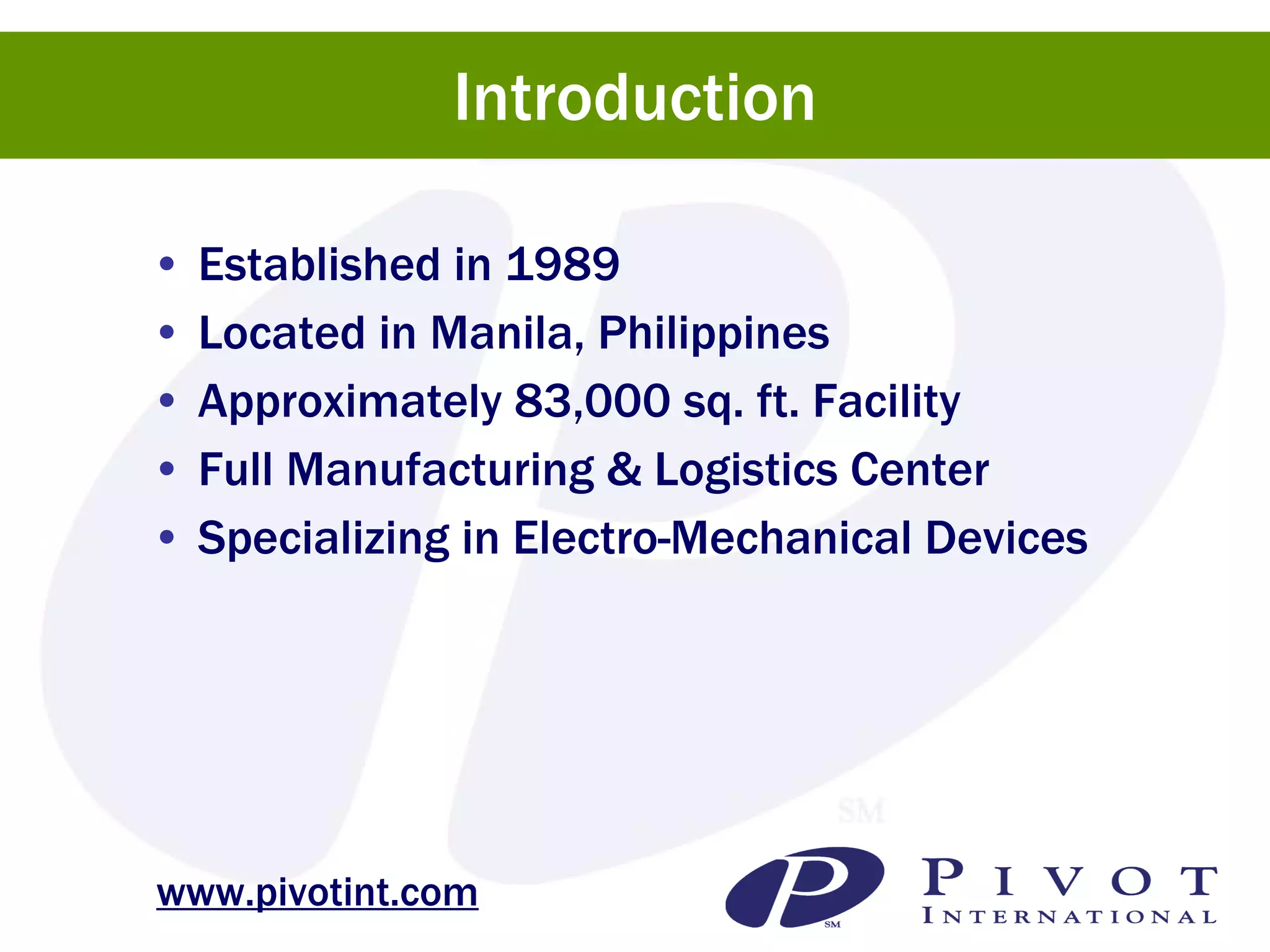Pivot International Introduction | PPT