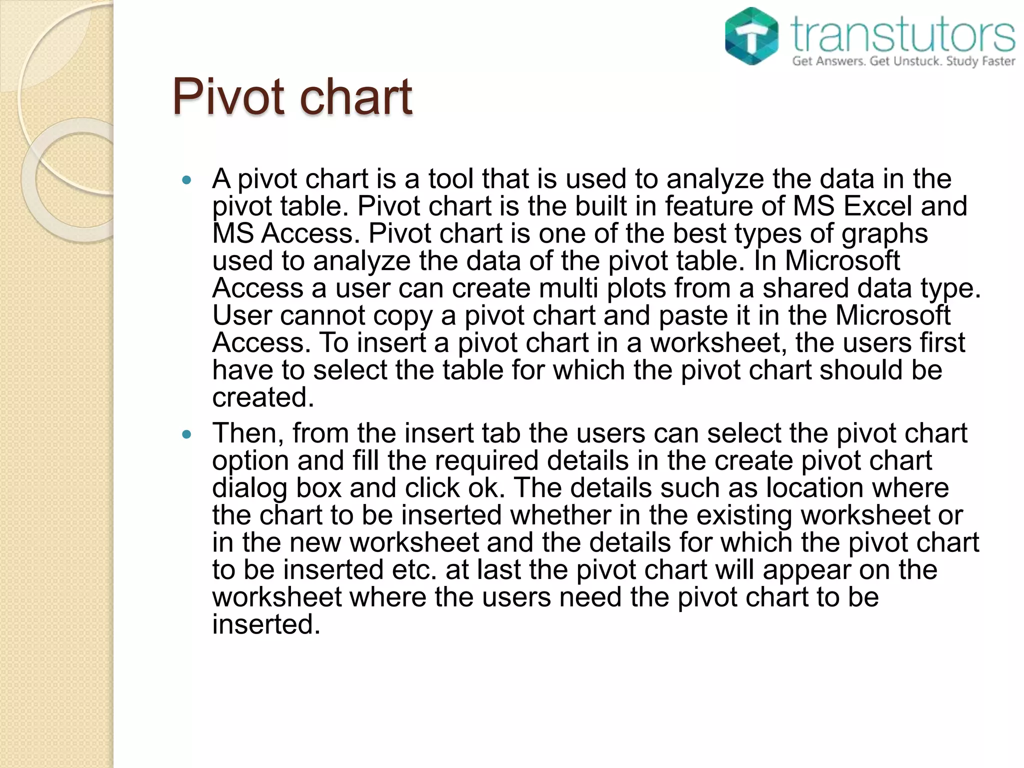 Pivot Table | Statistics | PPTX