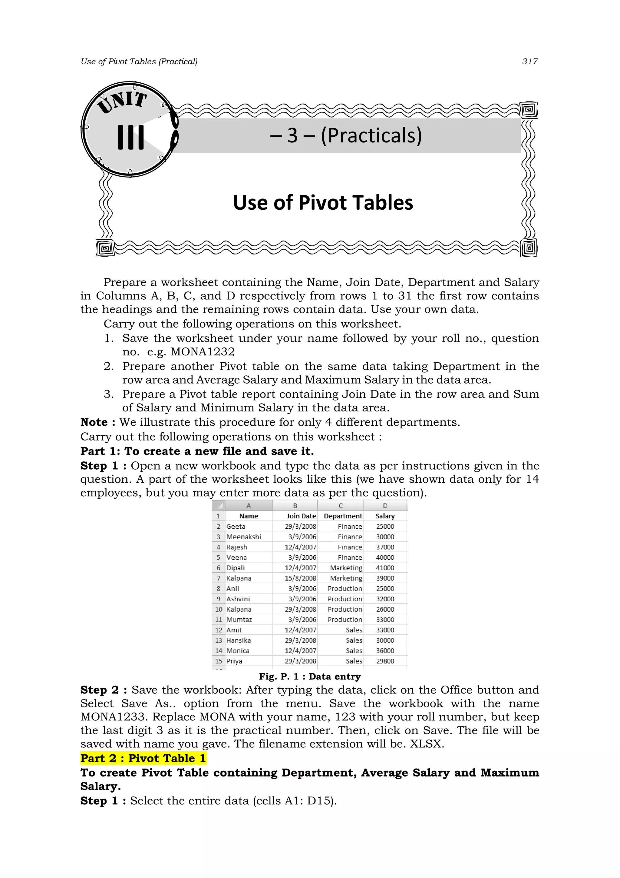 Pivot table | PDF