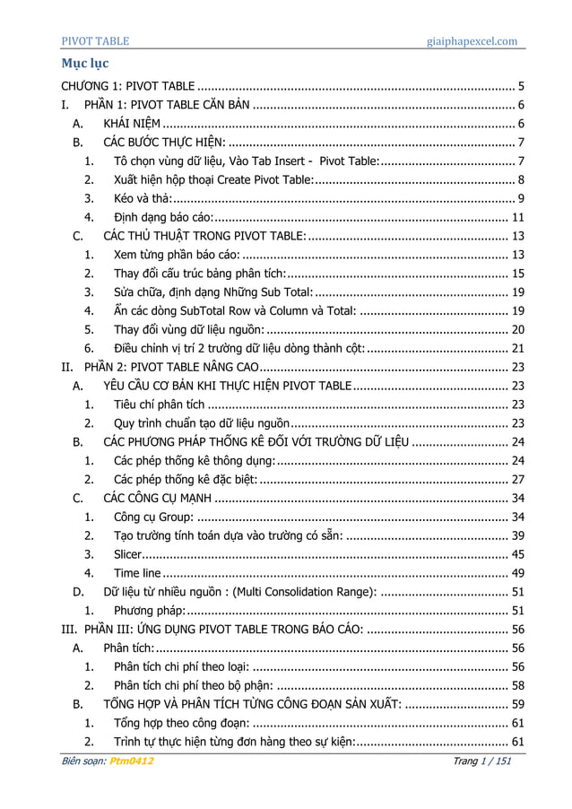 Pivot table-Power pivot-Power query | PDF