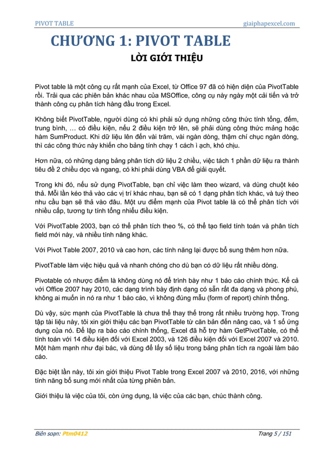 Pivot table-Power pivot-Power query | PDF