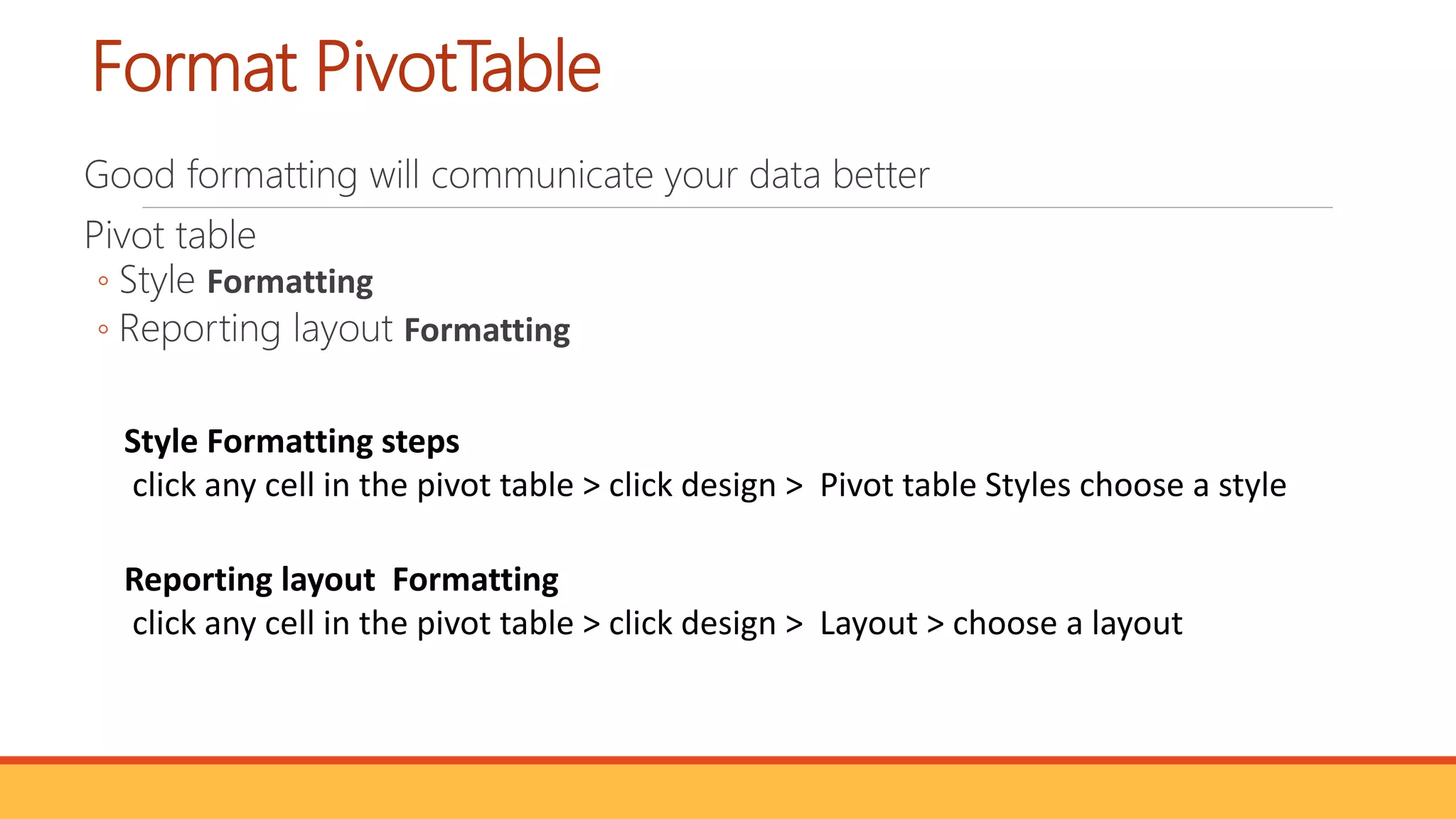 Pivot table and Dashboard in microsoft excel | PPTX