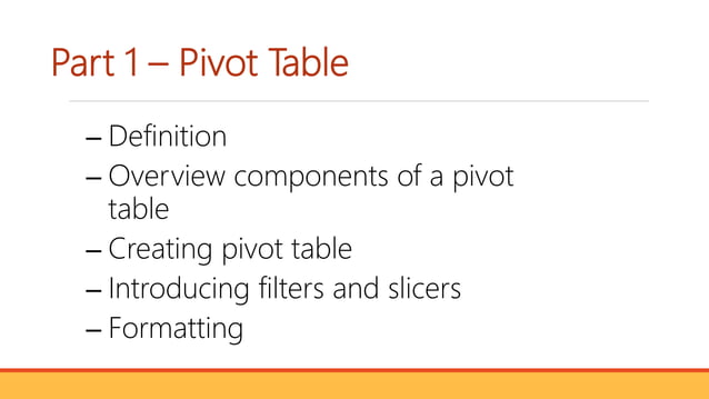 Pivot table and Dashboard in microsoft excel | PPTX | Computing | Technology & Computing