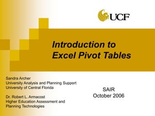 Pivot table presentation | PPT