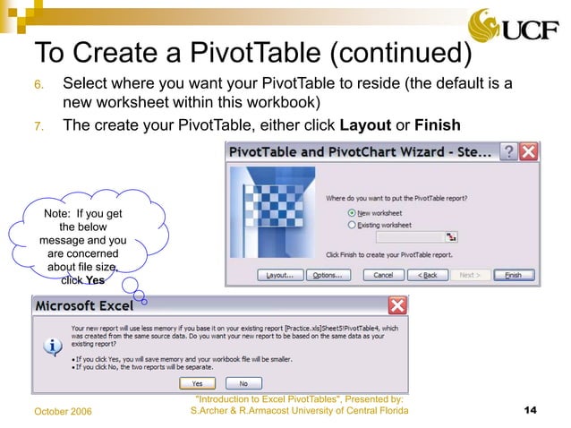 Pivot Table Presentation Ppt
