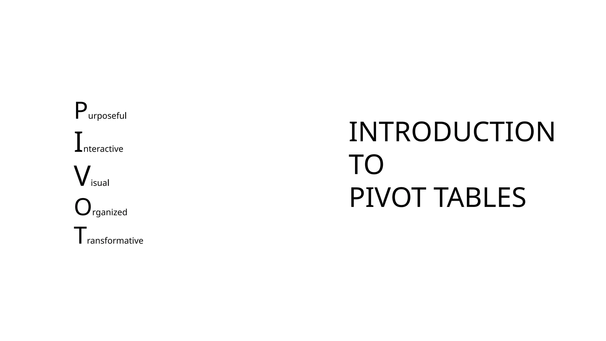 Pivot Tables & Pivot Chart's presented by | PPTX