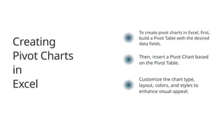 Pivot Tables & Pivot Chart's presented by | PPTX