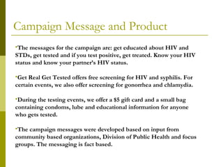 Get Real. Get Tested. | PPT | Infectious Diseases | Diseases and Conditions