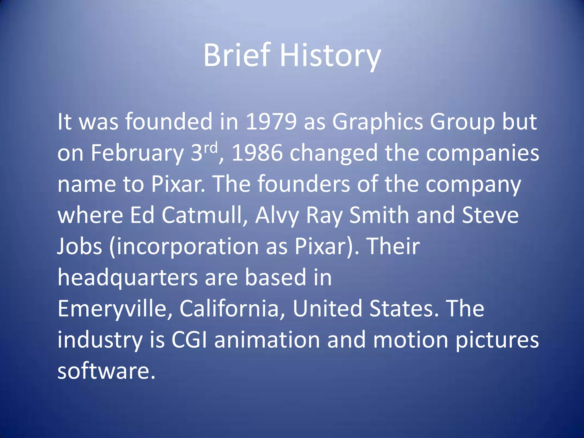 Pixar research | PPTX