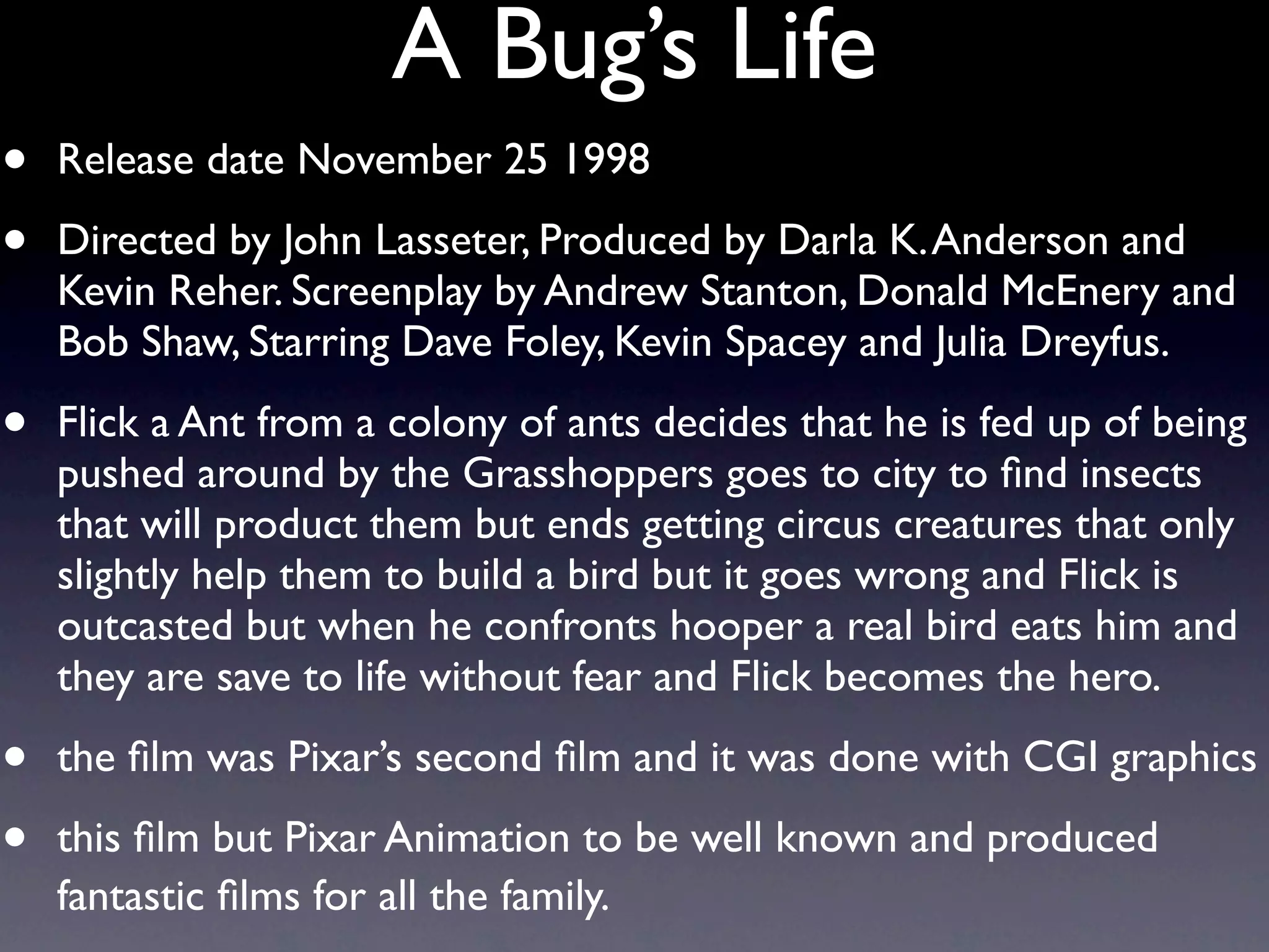 Pixar animation keynote | PPT