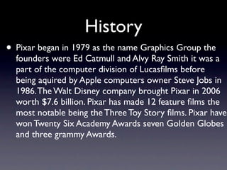 Pixar animation keynote | PPT