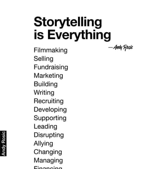 Pixar 22 Rules of Storytelling (Slideshow by Andy Rosic) | PDF