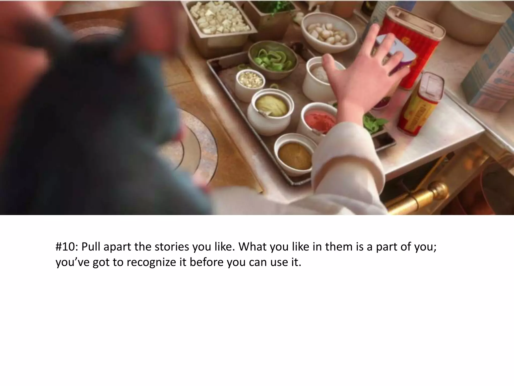 Pixars 22 rules for storytelling (an adapation) | PPTX