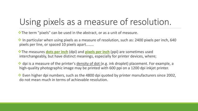 Pixel | PPTX | Photo Editing Software | Computer Software and Applications