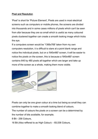Pixel and resolution | DOCX