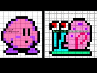 Minecraft Pixel Art Templates Kirby