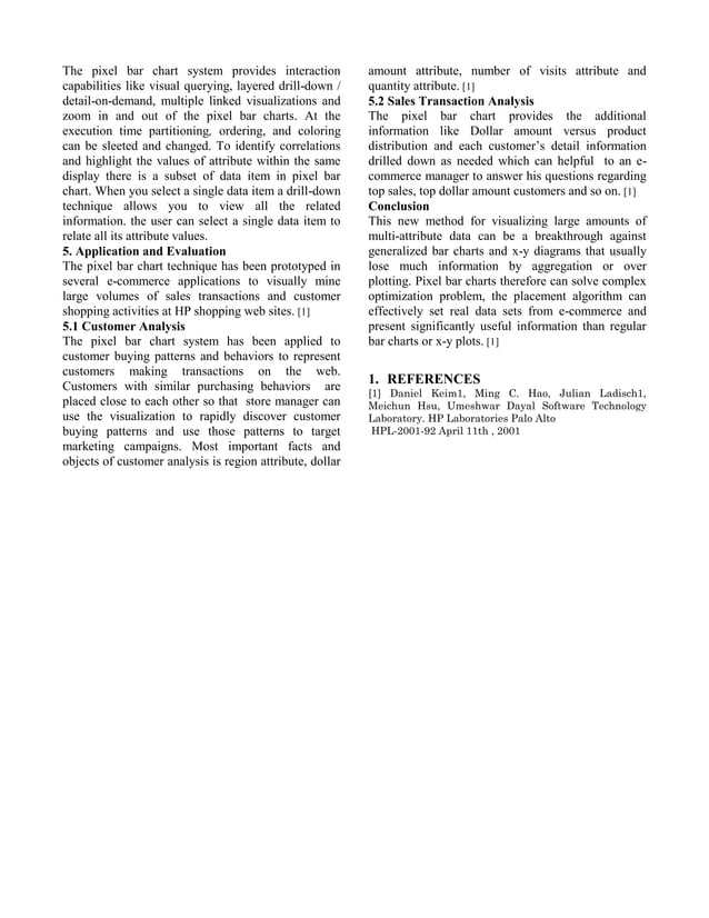Pixel Bar Charts A New Technique for Visualizing Large Multi-Attribute Data Sets without ...