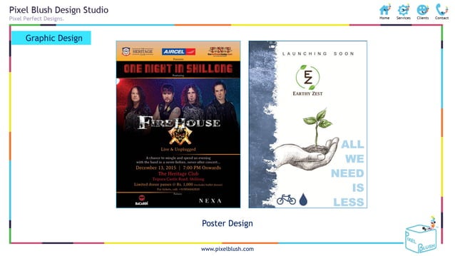 Pixel blush portfolio presentation | PPT