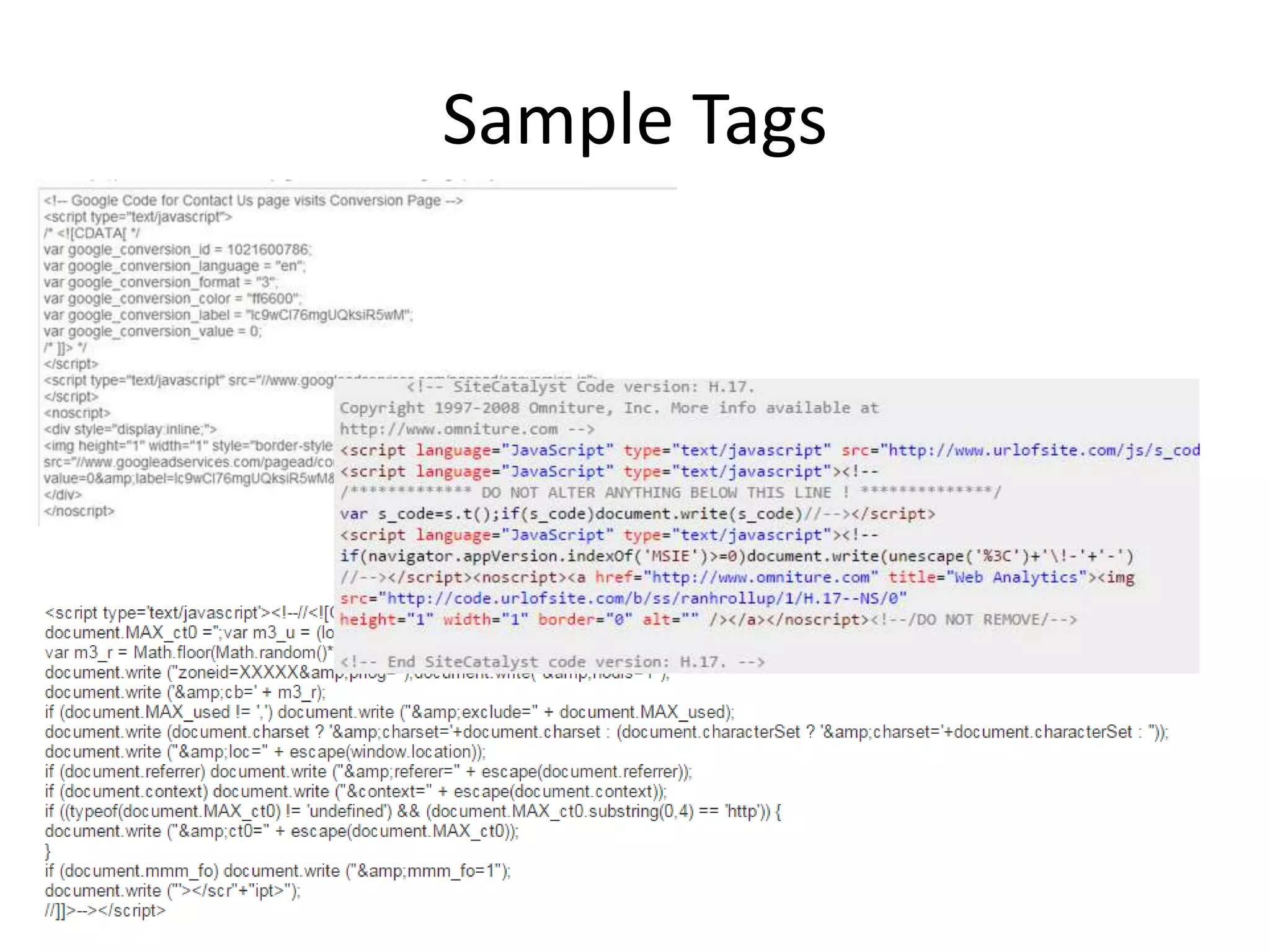 Pixel tags and tag management | PPTX
