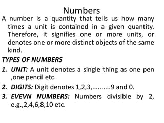Programed instructional material: Numbers | PPT