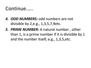 Programed instructional material: Numbers | PPT
