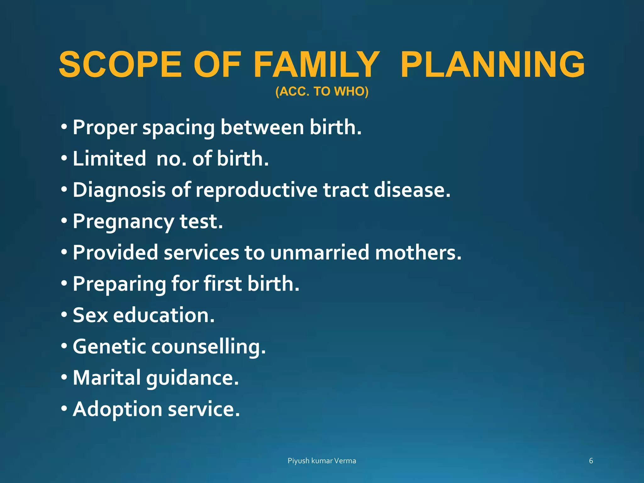 Lesson plan on family planning and contraception | PPTX