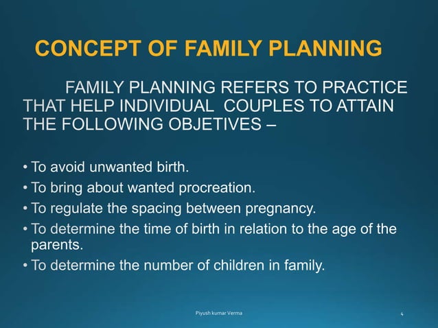 Lesson plan on family planning and contraception | PPTX