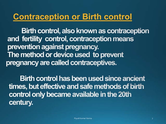 Lesson plan on family planning and contraception | PPTX