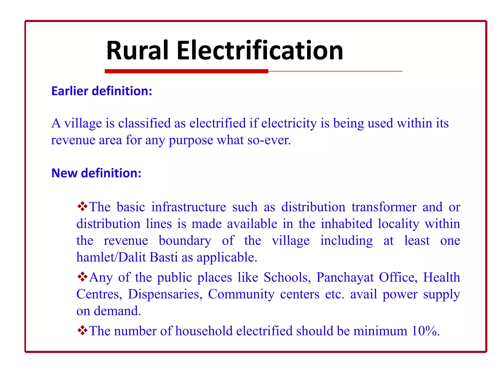 Rural Electrification in India | PPT