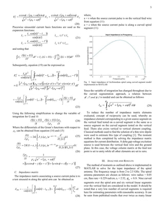 Method of Moment analysis of a printed Archimedian Spiral antenna | PDF