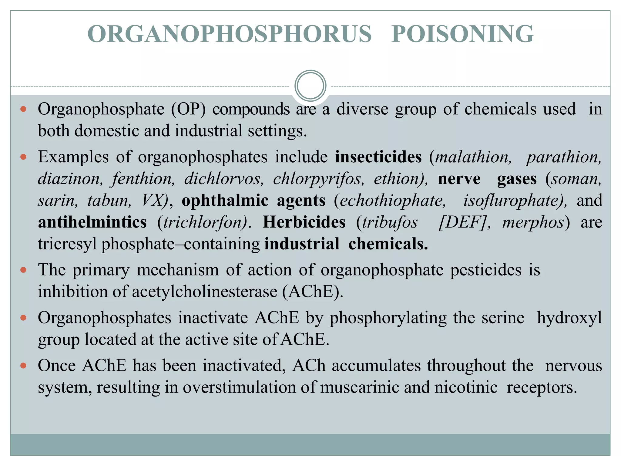 Clinical Symptoms and Management of Morphine ,Organophosphorus and ...