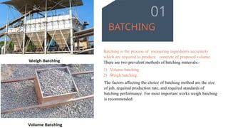 Concrete technology concrete manufacturing presentation | PPTX