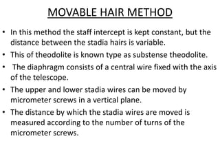TACHEOMETRIC SURVEYS under the subject of SURVEYING | PPTX