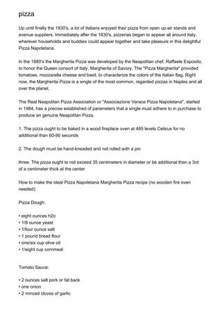 pizza | PDF | Desserts and Baking | Food & Drink