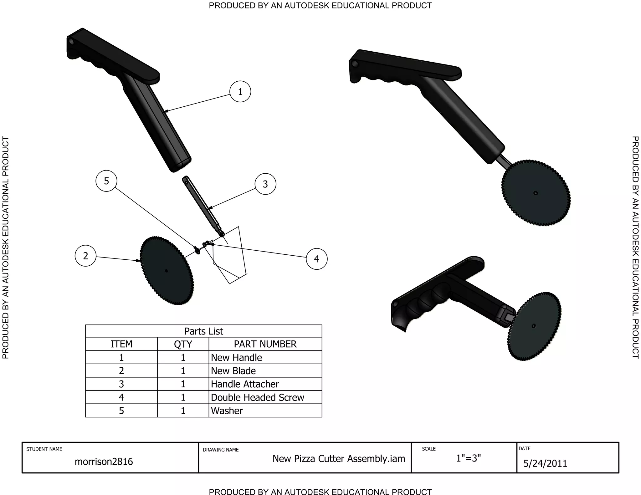 Pizza cutter multiview | PDF