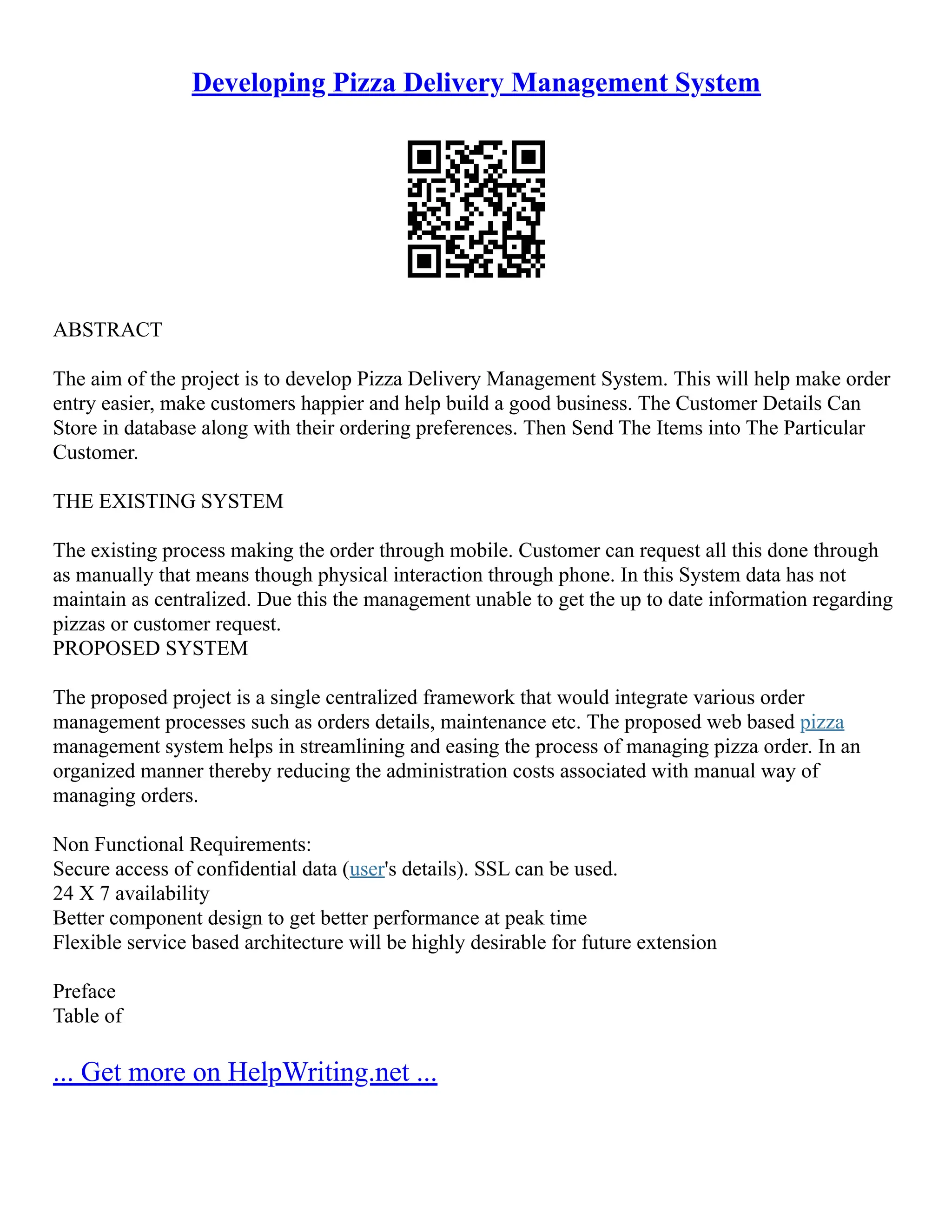 Pizza Delivery Quick | PDF
