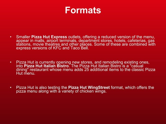 Pizza hut ii | PPT | Food & Drink