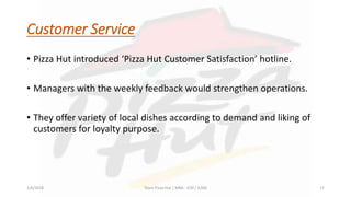 Pizza hut inc | PPT
