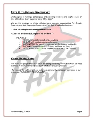 Pizza hut marketing report 2013 | DOCX