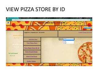 Pizza ordering system | PPTX