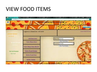 Pizza ordering system | PPTX