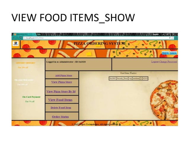 Pizza ordering system | PPTX