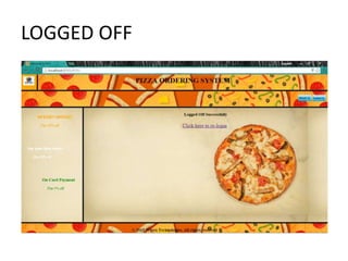 Pizza ordering system | PPTX