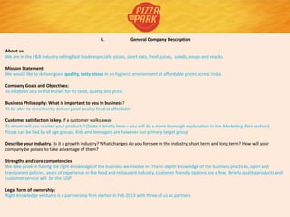 Pizza park project proposal | PPT