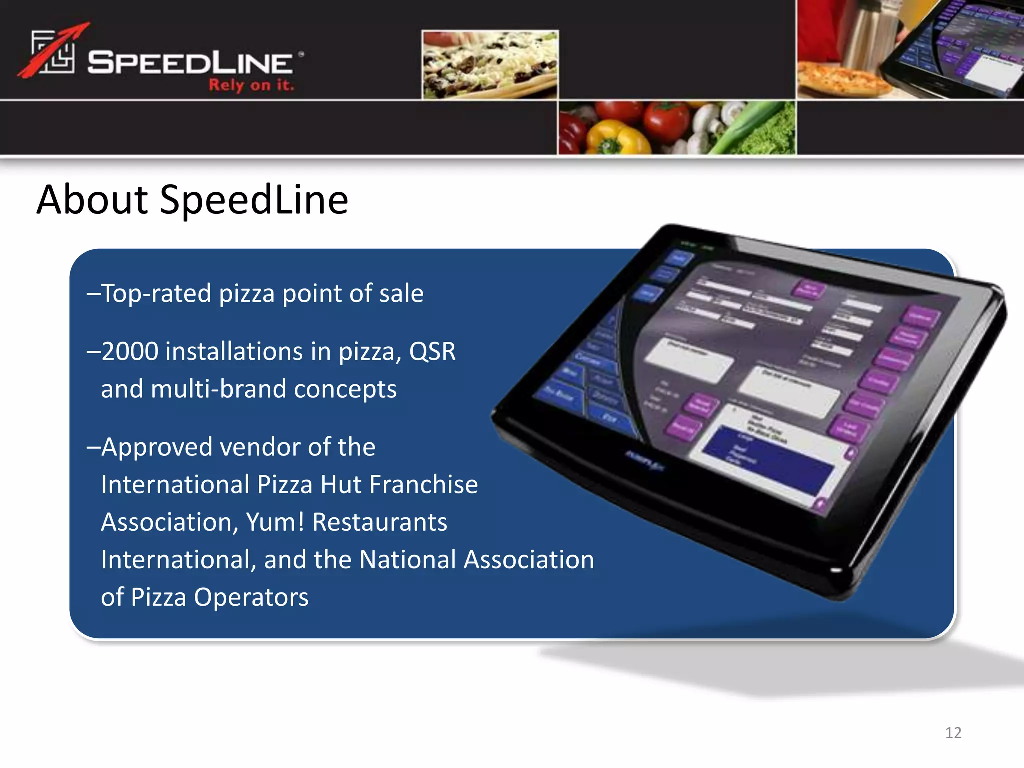 Pizza Point Of Sale System - SpeedLine Overview | PPTX